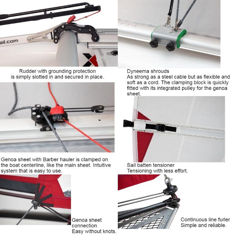 XCAT Sail Mobile sailing catamaran Boat weight only 75 kg